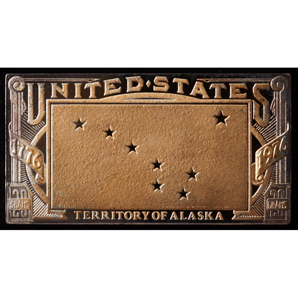 The Silver Mint Flags of America - "Territory of Alaska" 24kt Gold ...