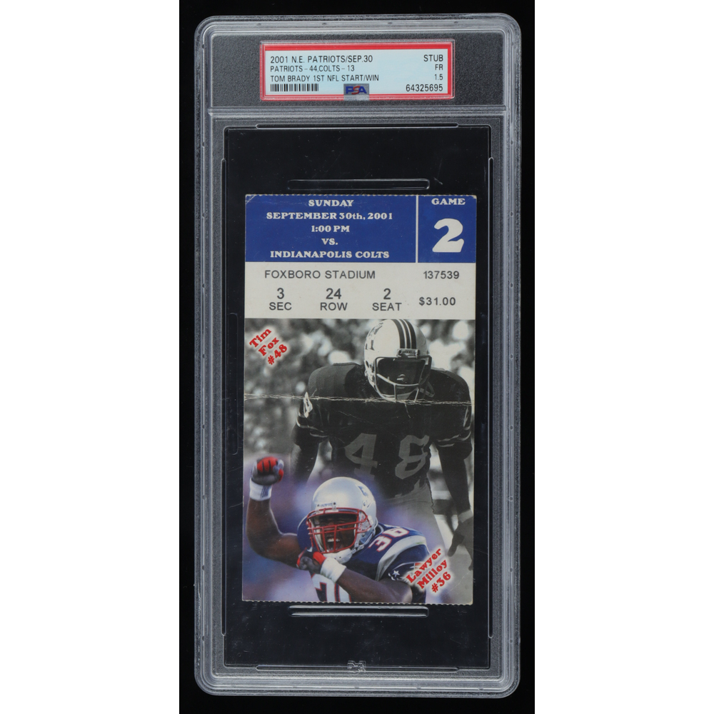 2001 Patriots vs. Colts Ticket Stub (PSA) | Pristine Auction