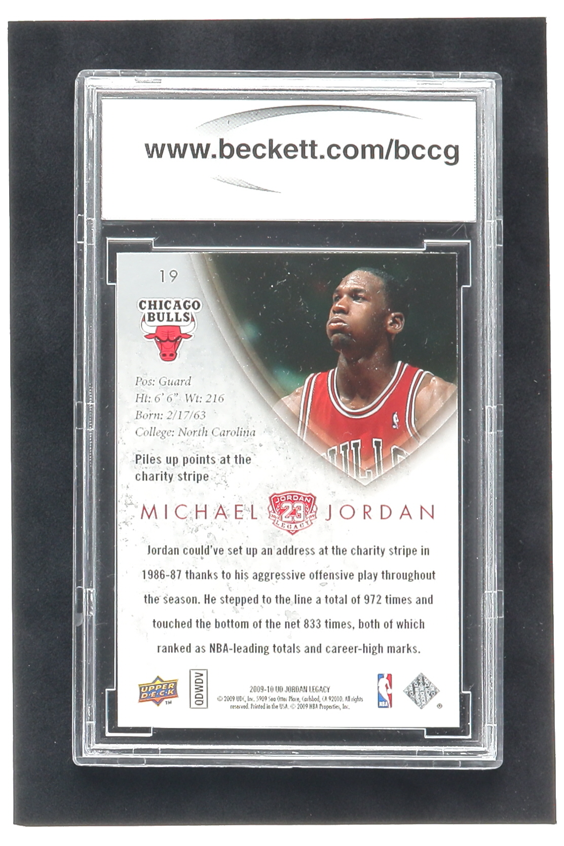 Michael Jordan 2009-10 Upper Deck Michael Jordan Legacy Collection Gold ...