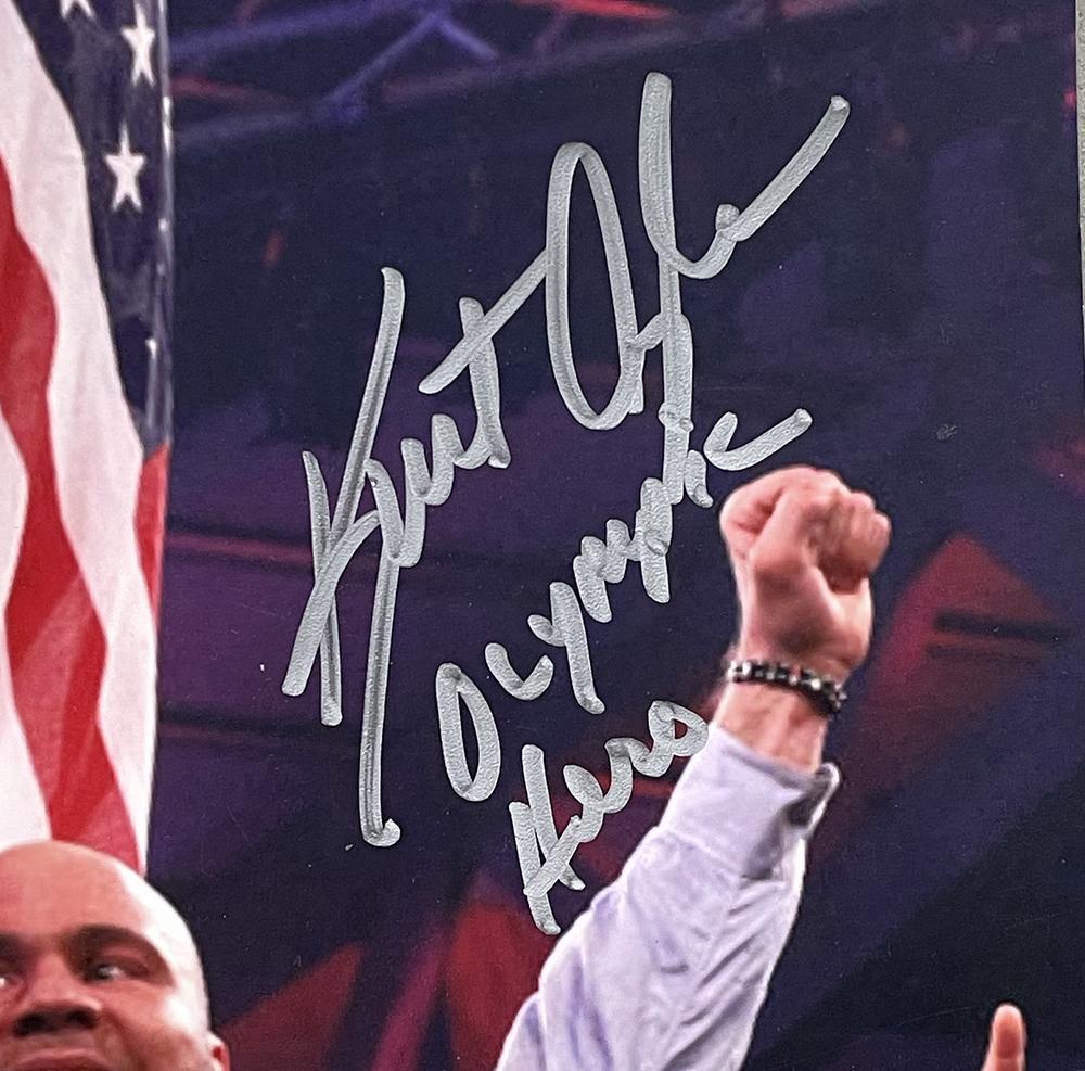 Kurt Angle Signed WWE 8x10 Photo Inscribed "Olympic Hero" (Beckett ...
