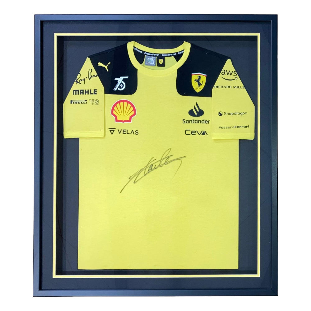 Charles Leclerc Signed Ferarri Custom Framed Racing Shirt (Beckett ...