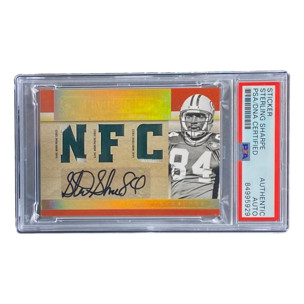 Sterling Sharpe 2007 Playoff National Treasures Timeline Material ...