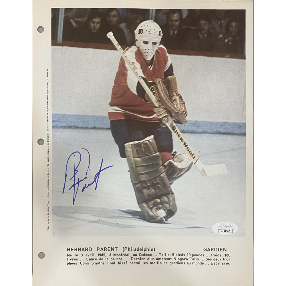 Bernie Parent Signed Flyers 8x10 Photo (JSA) | Pristine Auction