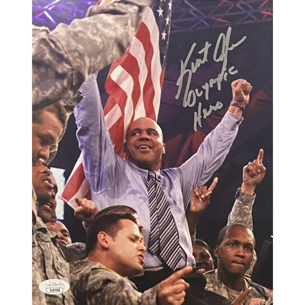Kurt Angle Signed WWE 8x10 Photo Inscribed "Olympic Hero" (JSA ...