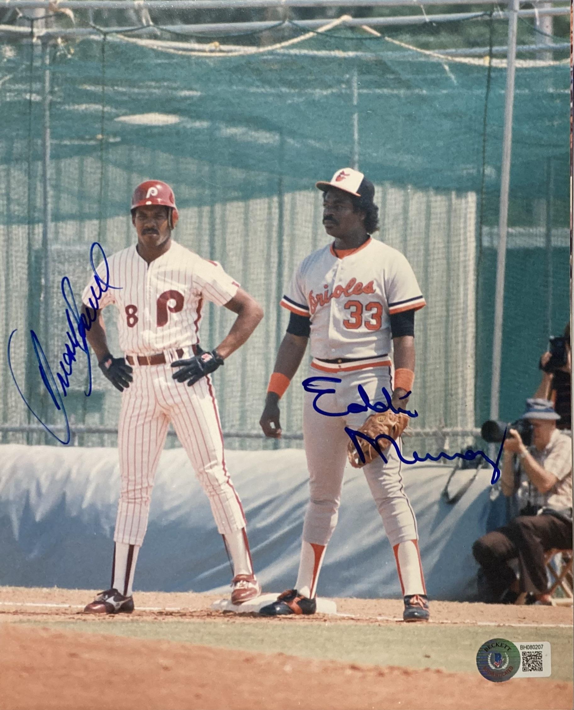 Juan Samuel & Eddie Murray Signed 8x10 Photo (Beckett) | Pristine Auction