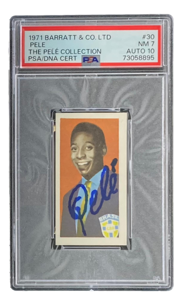 Pele Signed 1971 Barret & Co Ltd #30 (PSA 7 | Autograph Graded 10 ...
