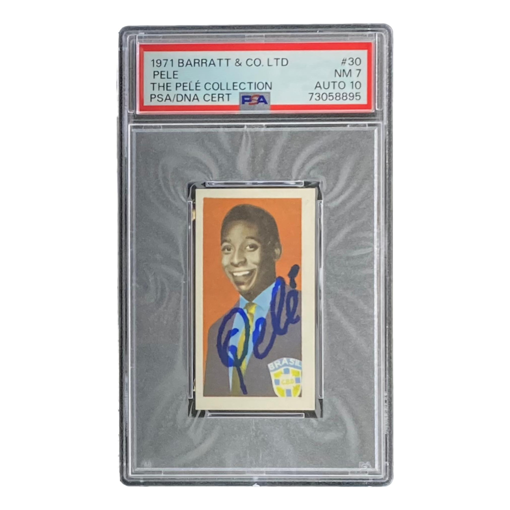 Pele Signed 1971 Barret & Co Ltd #30 (PSA 7 | Autograph Graded 10 ...