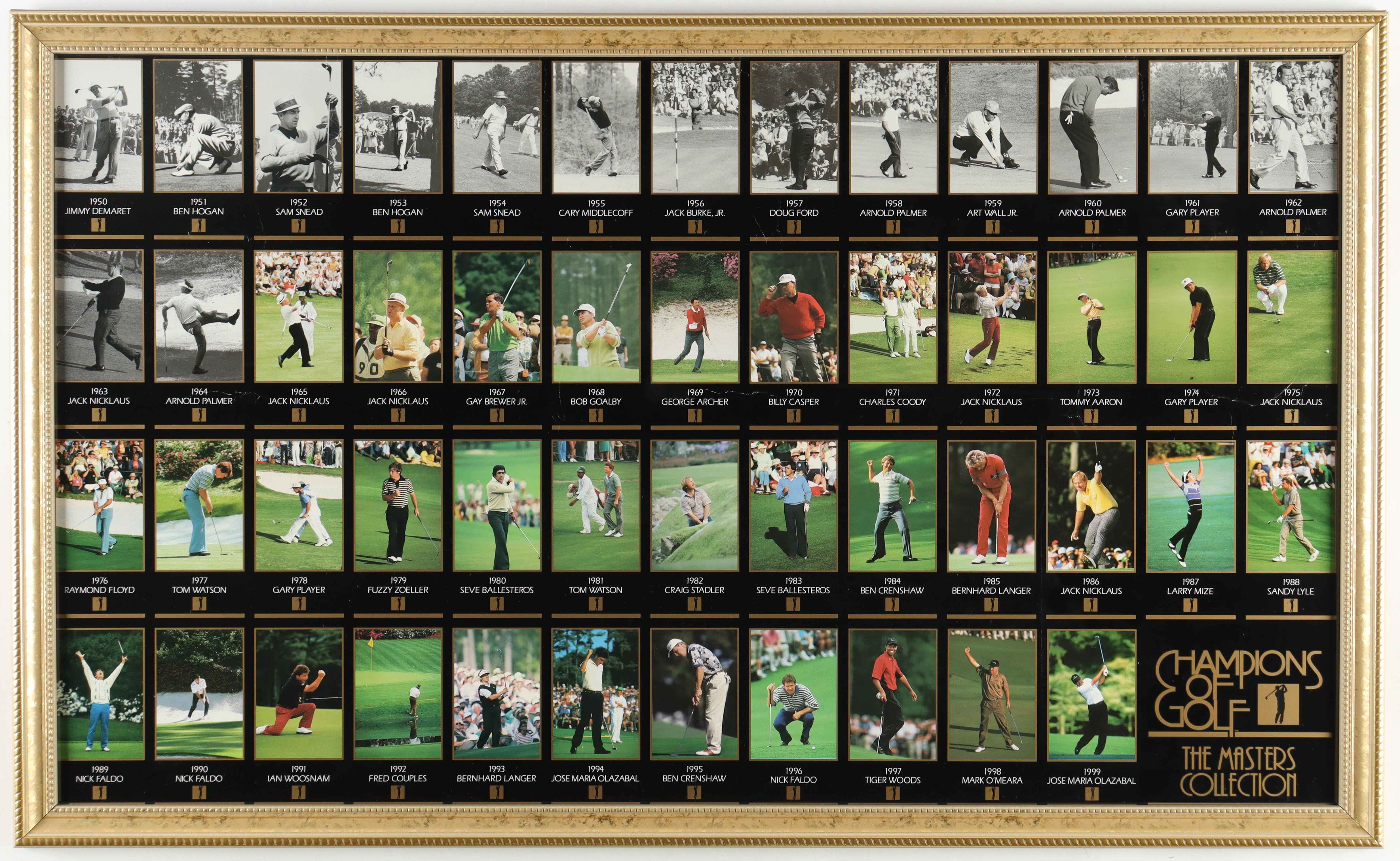 "The Masters Collection" Custom Framed Uncut Sheet of Cards Display ...