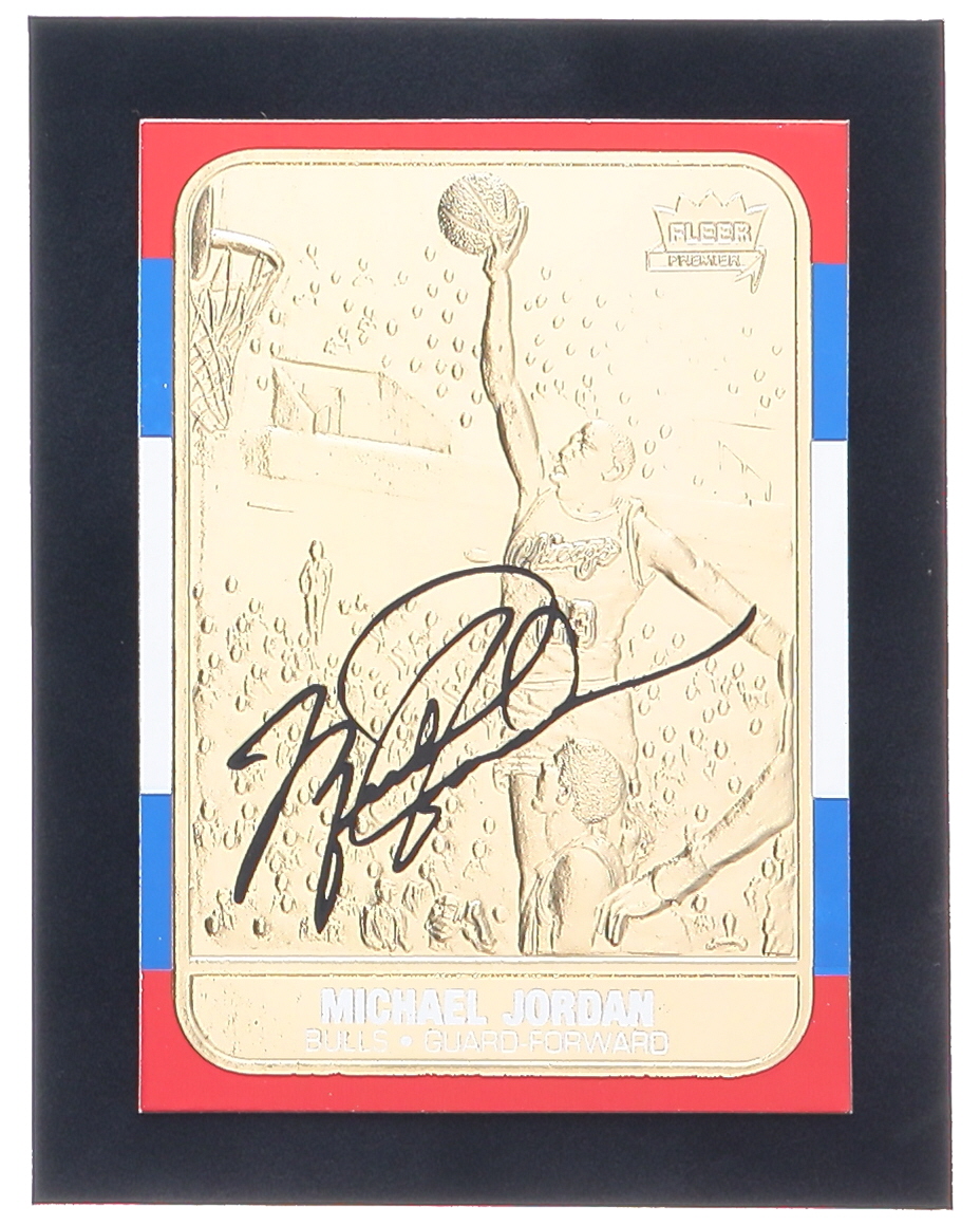 Michael Jordan 1997 Fleer Premier Signature Series 23Kt Gold Card ...