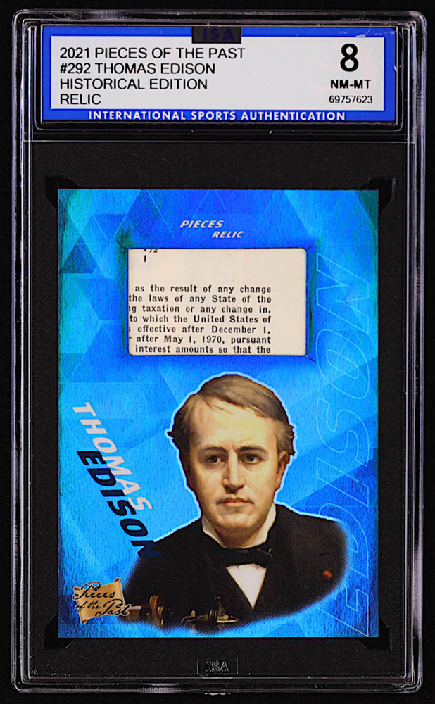 Thomas Edison 2021 Pieces of the Past Historical Edition Relics #292 ...