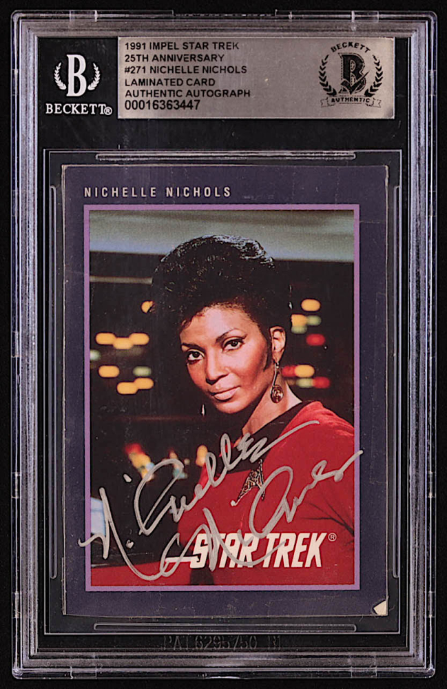 Nichelle Nichols Signed 1991 Impel Star Trek 25th Anniversary #271 (BGS ...