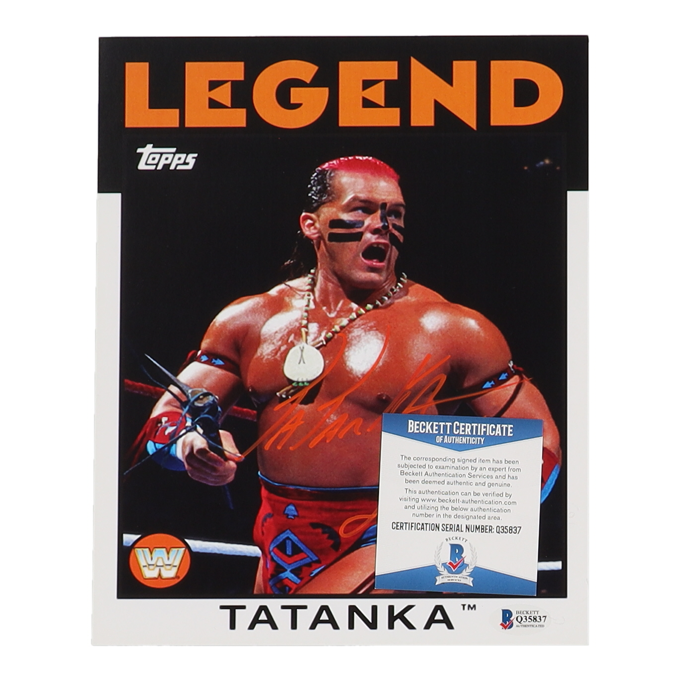 Tatanka Signed "WWF" 8x10 Photo Inscribed "2018" (Beckett) | Pristine ...