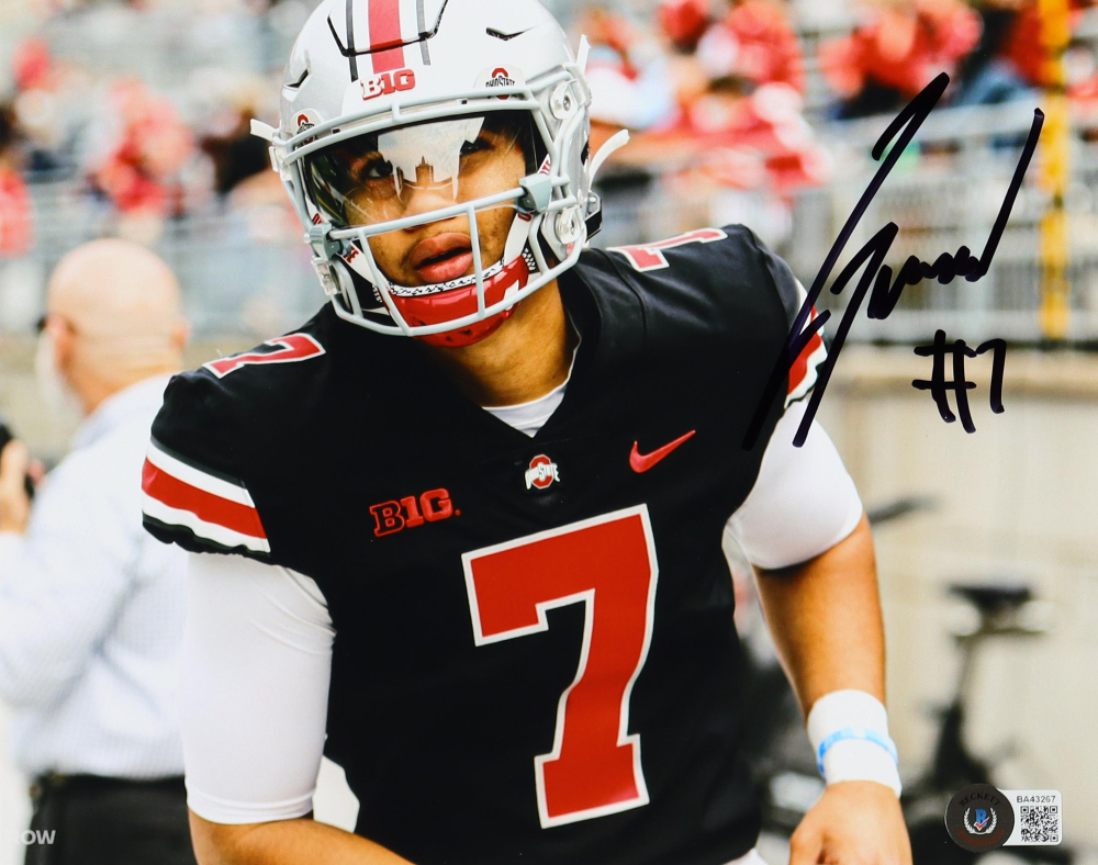 C. J. Stroud Signed Ohio State Buckeyes 8x10 Photo (Beckett) | Pristine ...