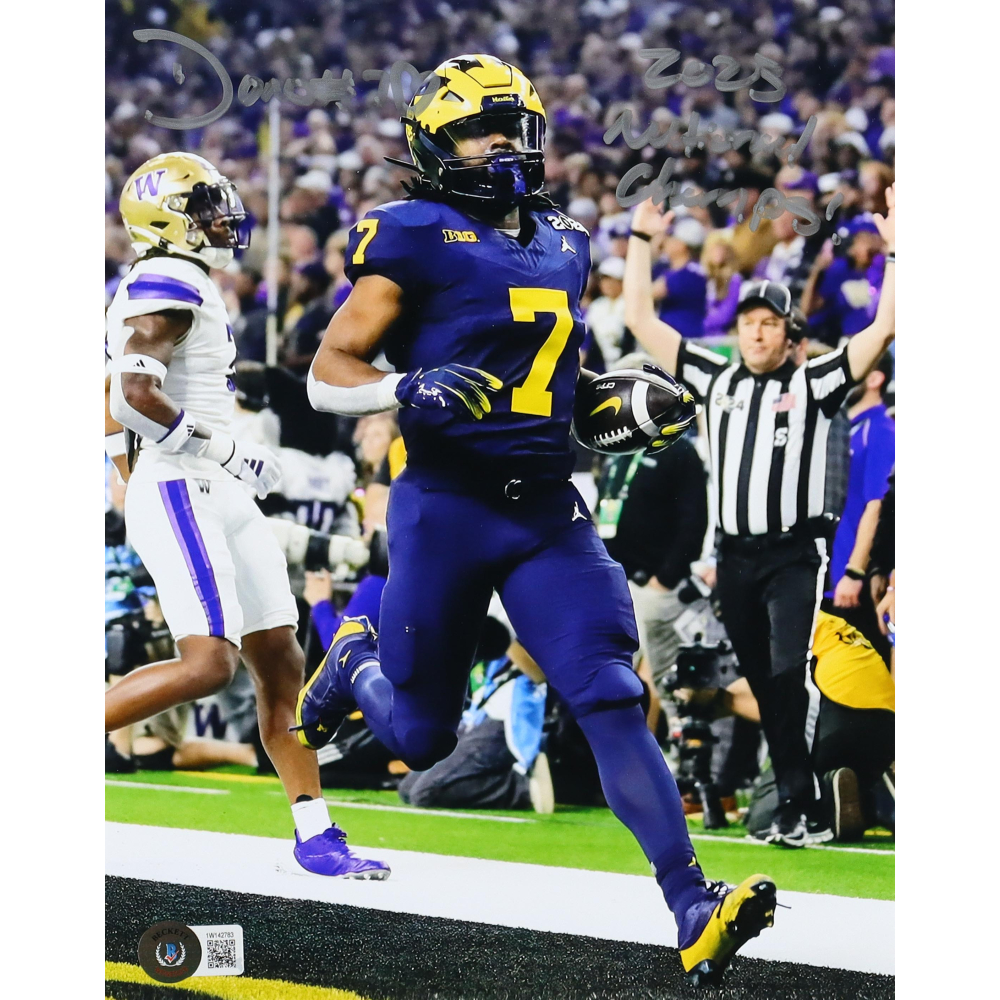 Donovan Edwards Signed Michigan Wolverines 8x10 Photo Inscribed "2023 ...