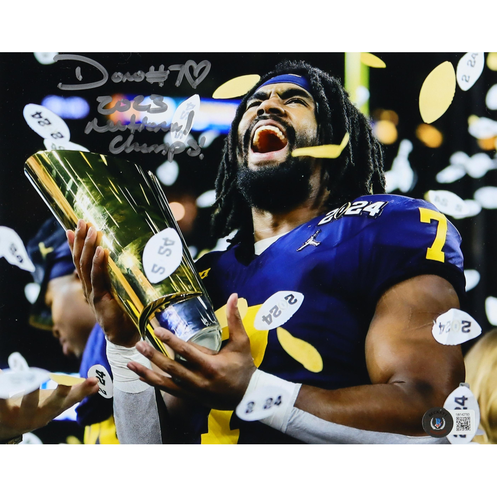 Donovan Edwards Signed Michigan Wolverines 8x10 Photo Inscribed "2023 ...