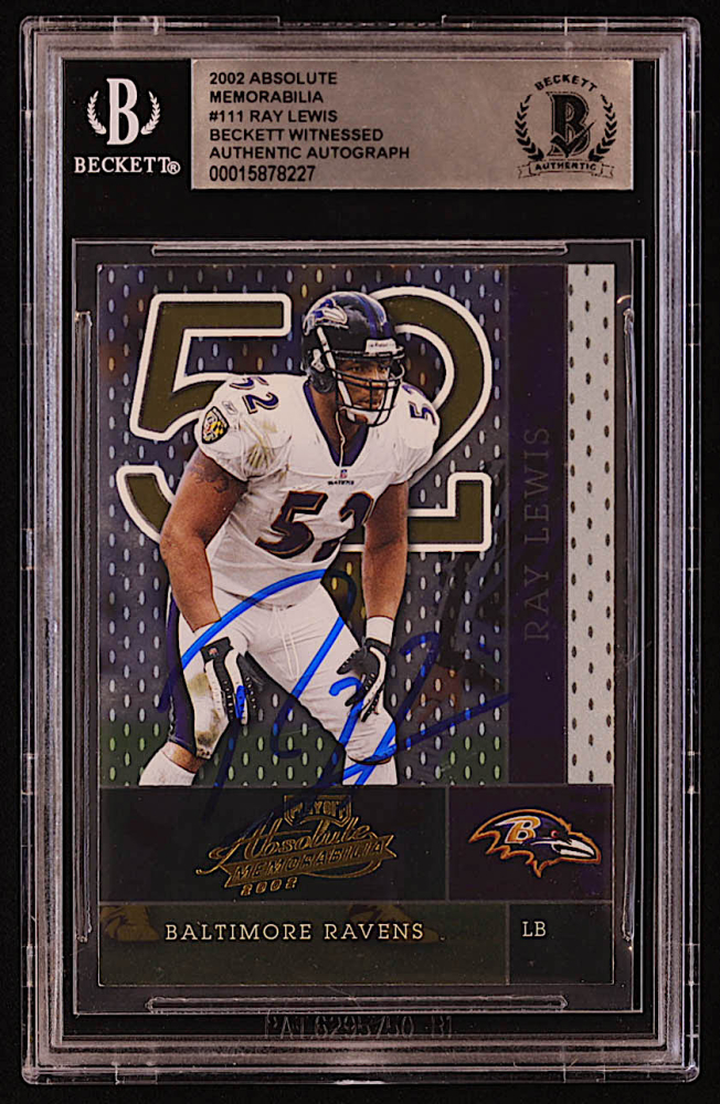 Ray Lewis Signed 2002 Absolute Memorabilia #111 (BGS) | Pristine Auction