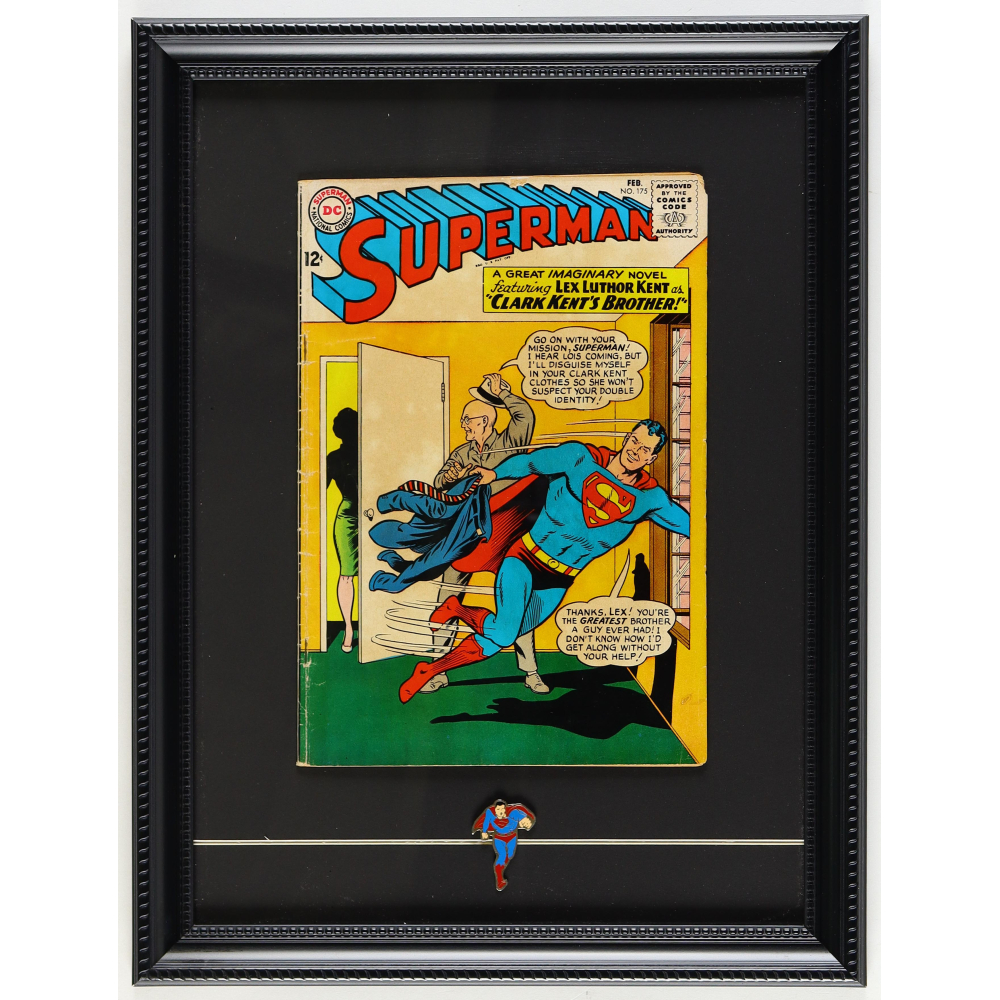 1965 "Superman" Issue #175 Custom Framed Comic Book Display With ...