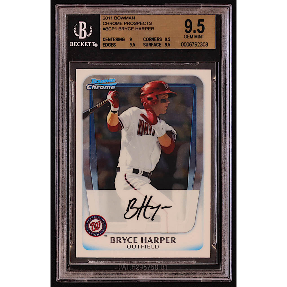 Bryce Harper 2011 Bowman Chrome Prospects #BCP1 RC (BGS 9.5) | Pristine ...