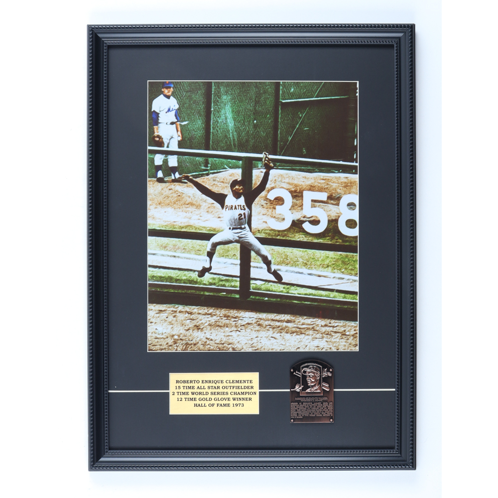 Roberto Clemente Pirates Custom Framed Colorized Art Print Display With ...