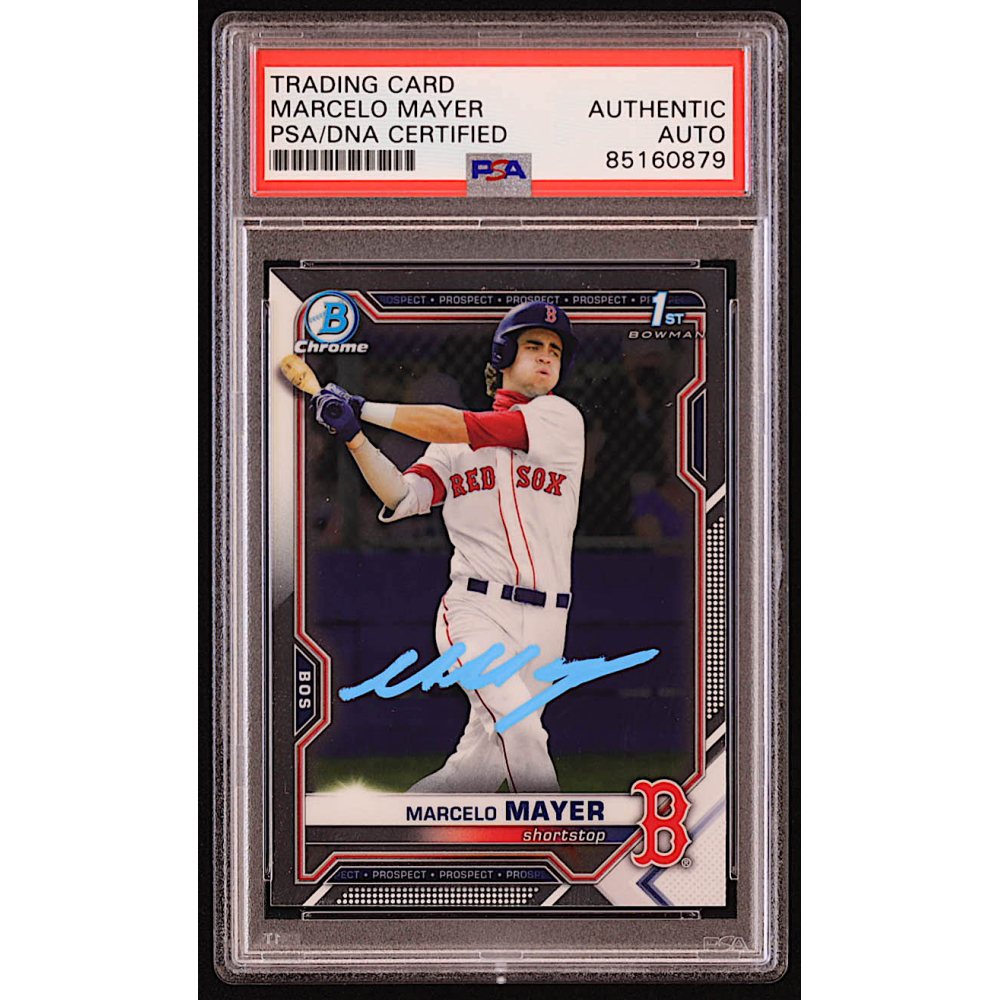 Marcelo Mayer Signed 2021 Bowman Chrome Draft #BDC174 RC (PSA ...