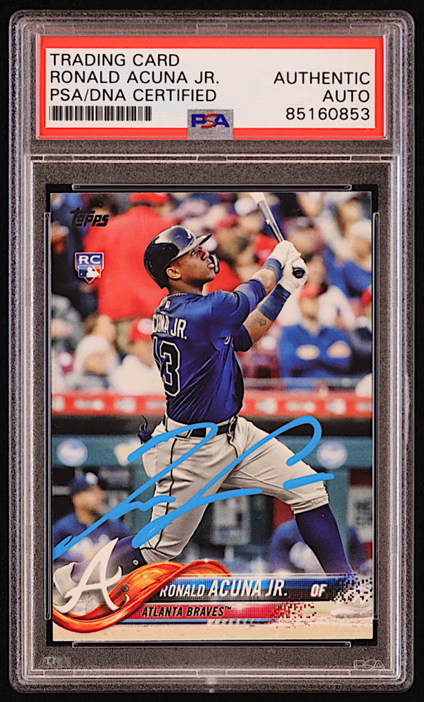 Ronald Acuna Jr. Signed 2018 Topps Update #US250 RC (PSA) | Pristine ...