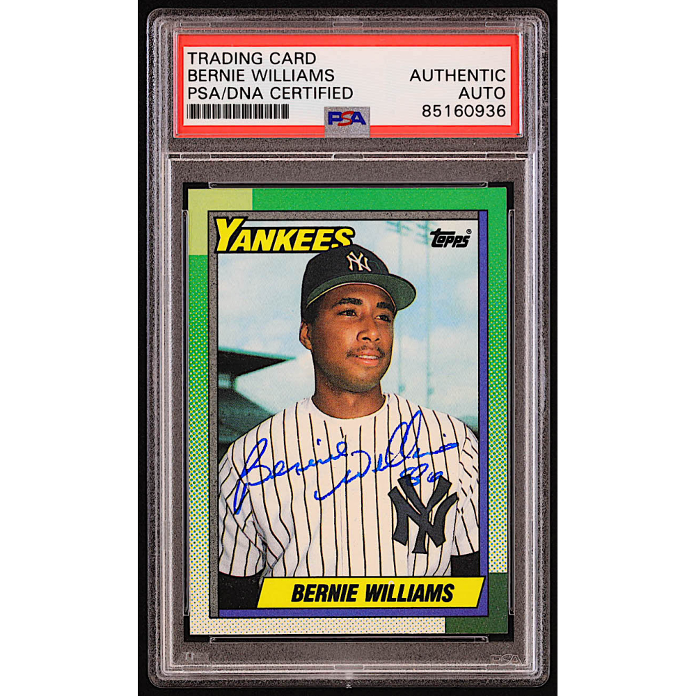 Bernie Williams Signed 1990 Topps #701 RC (PSA) | Pristine Auction