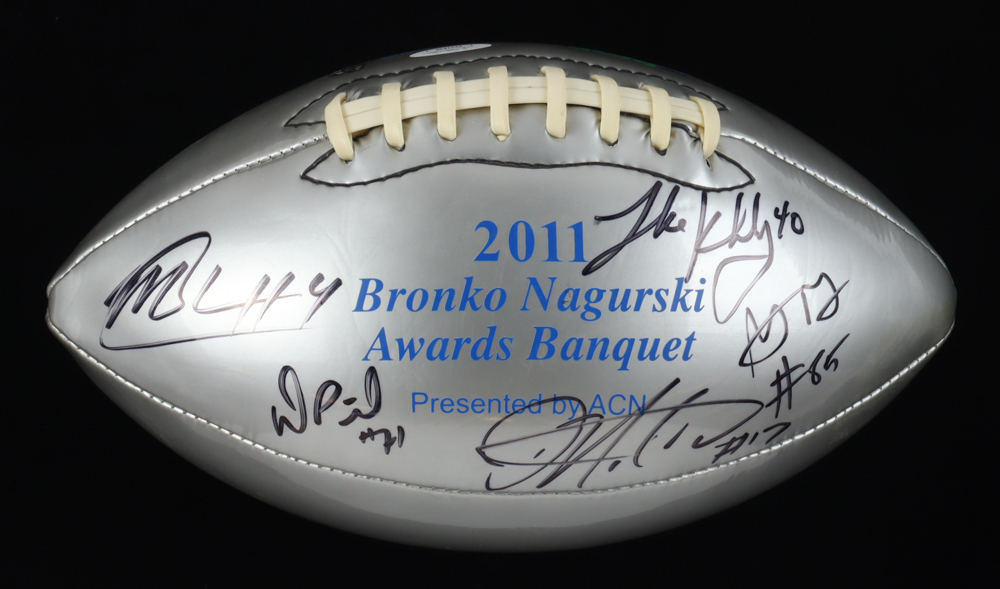 2011 Bronko Nagurski Legends Award Finalists Logo Football Signed By 5 ...