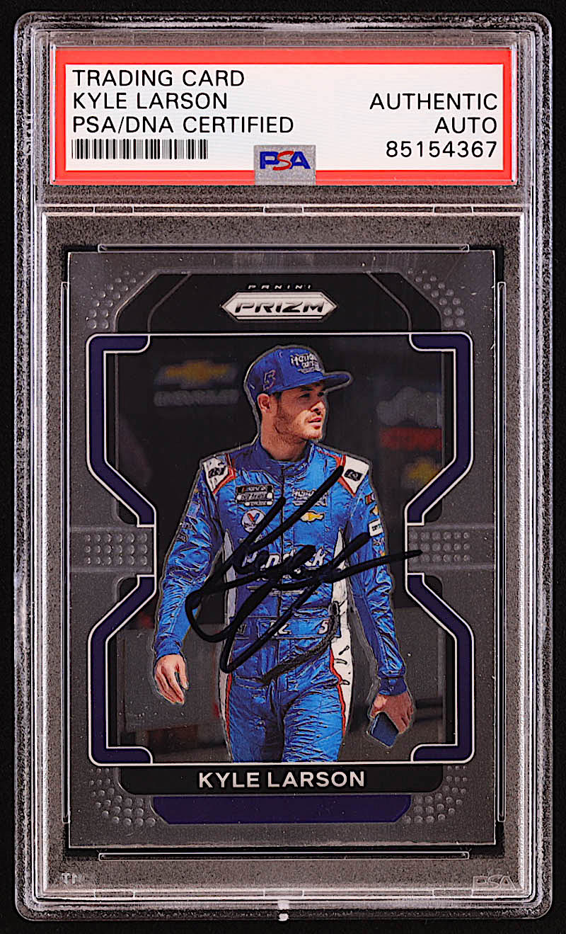 Kyle Larson Signed 2022 Panini Prizm #1 (PSA) | Pristine Auction