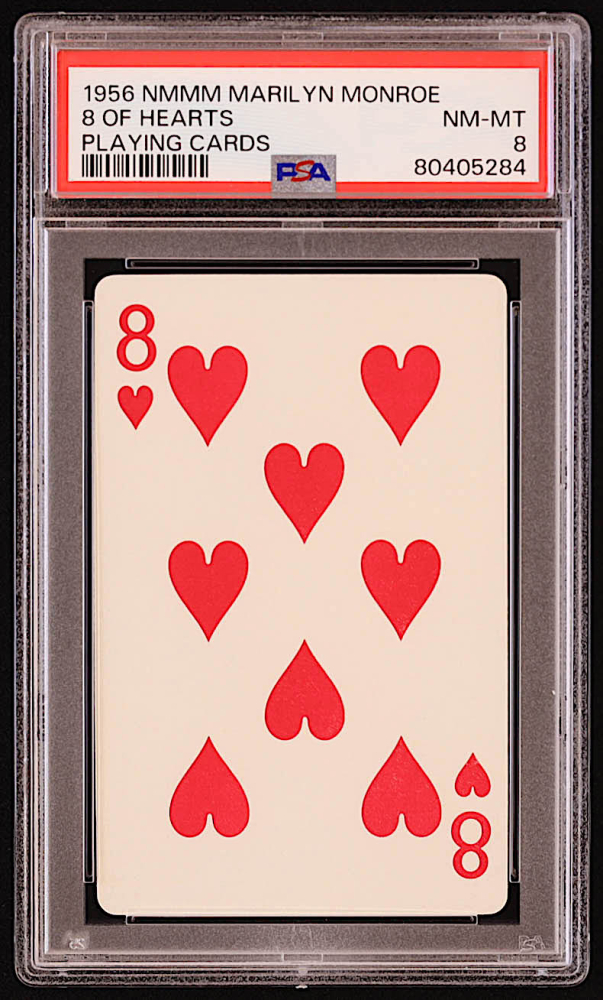 1956 NMMM Marilyn Monroe Eight of Hearts Playing Card (PSA 8 ...