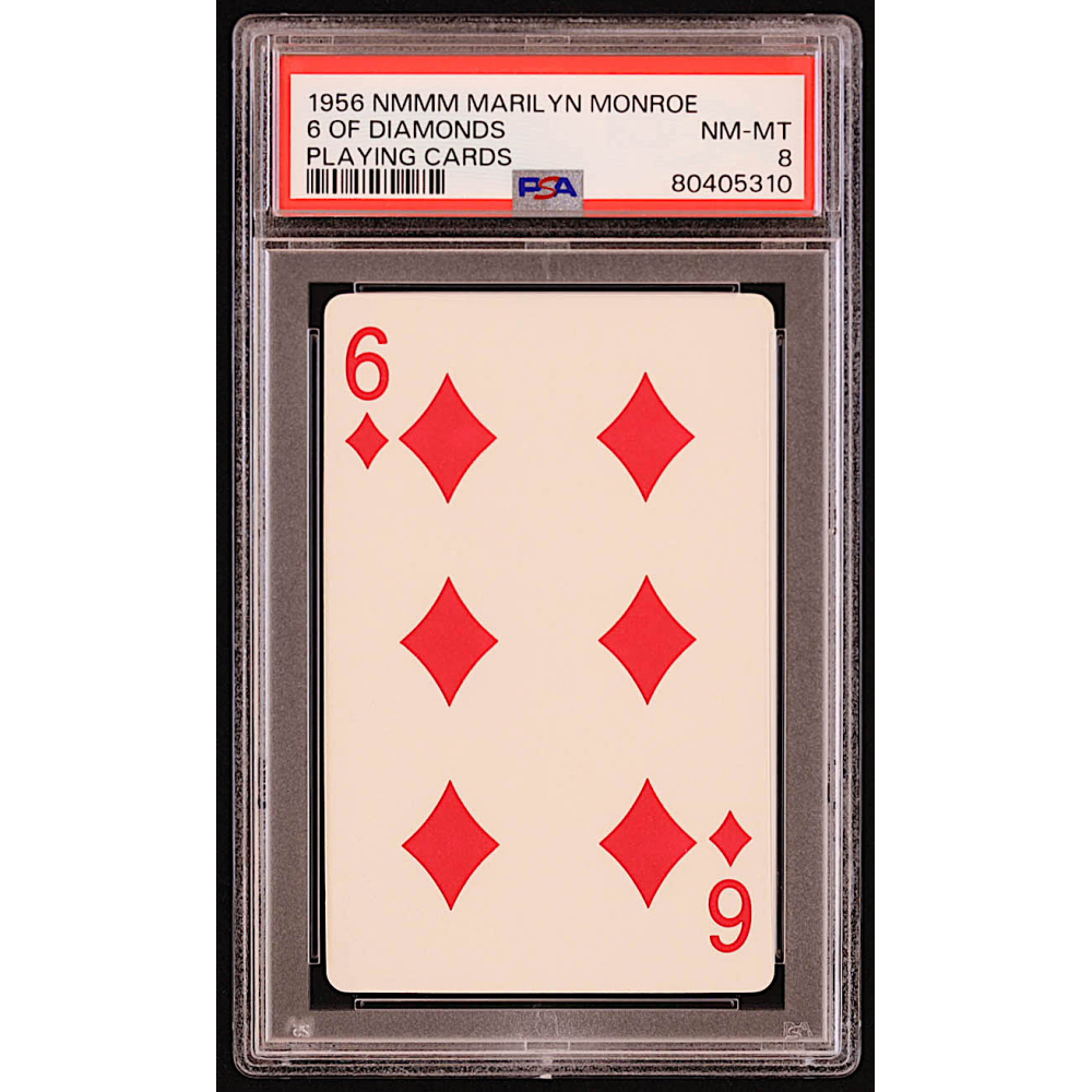 1956 NMMM Marilyn Monroe Six of Diamonds Playing Card (PSA 8 ...