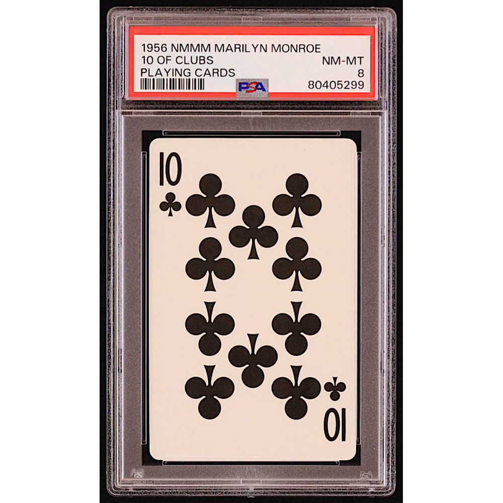 1956 NMMM Marilyn Monroe Ten of Clubs Playing Card (PSA 8) | Pristine ...