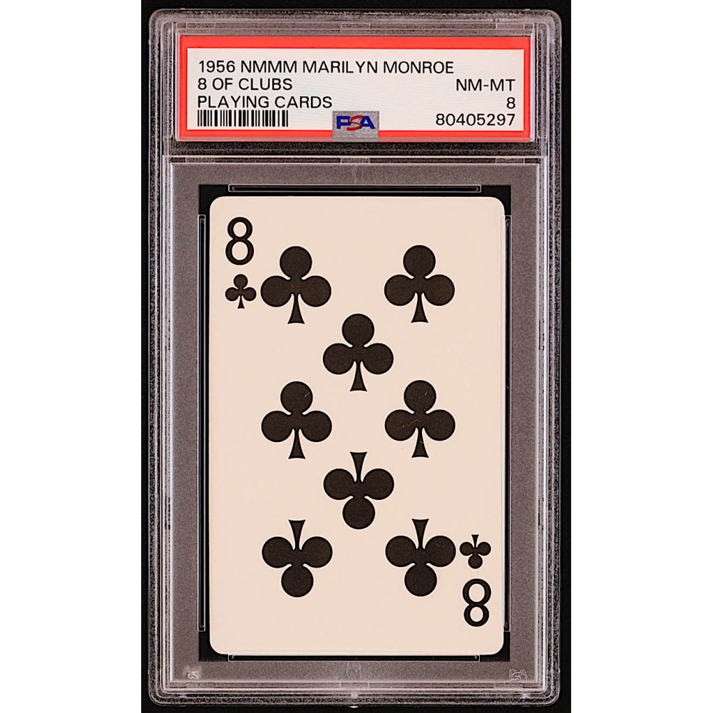 1956 NMMM Marilyn Monroe Eight of Clubs Playing Card (PSA 8) | Pristine ...