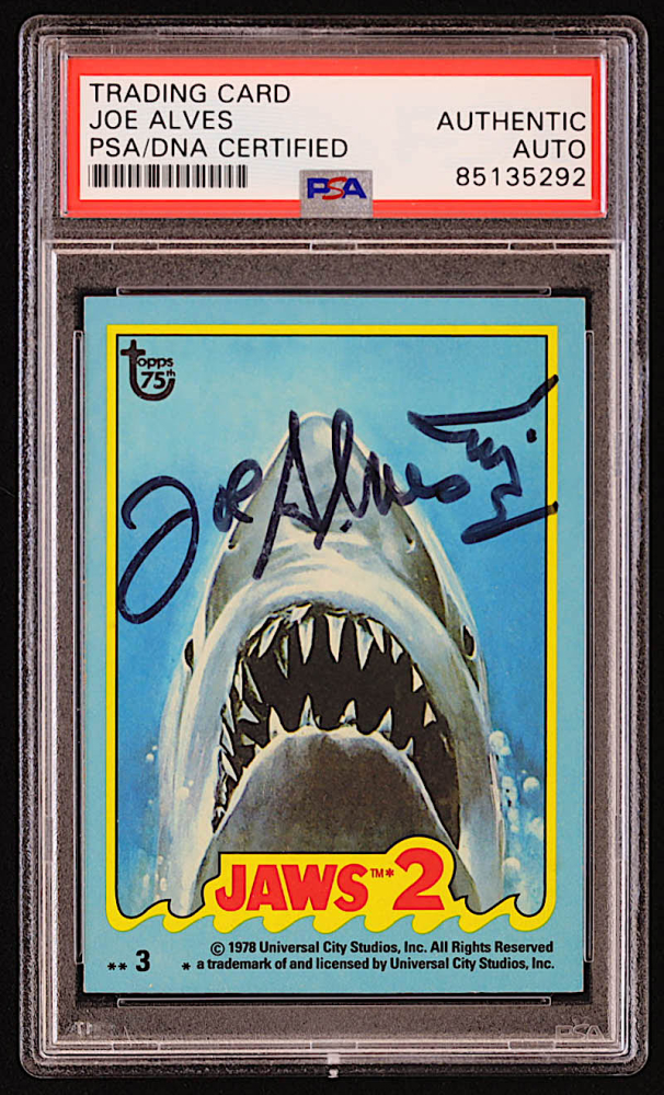 Joe Alves Signed 2013 Topps 75th Anniversary #70 Jaws 2 (PSA ...