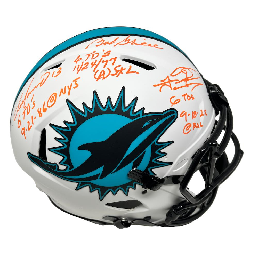 Dan Marino, Bob Griese, & Tua Tagovailoa Signed Dolphins Lunar Eclipse ...