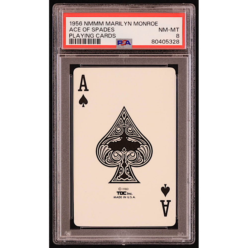 1956 NMMM Marilyn Monroe Ace of Spades Playing Card (PSA 8) | Pristine ...