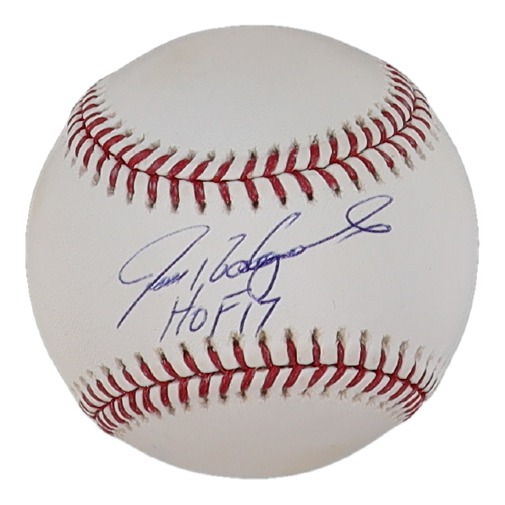 Ivan Rodriguez Signed OML Baseball Inscribed "HOF 17" (JSA) | Pristine ...