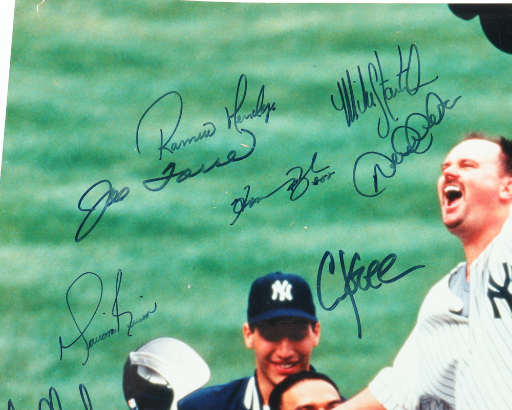 1998 Yankees LE David Wells Perfect Game 16x20 Photo Team-Signed By (20) with Derek Jeter ...