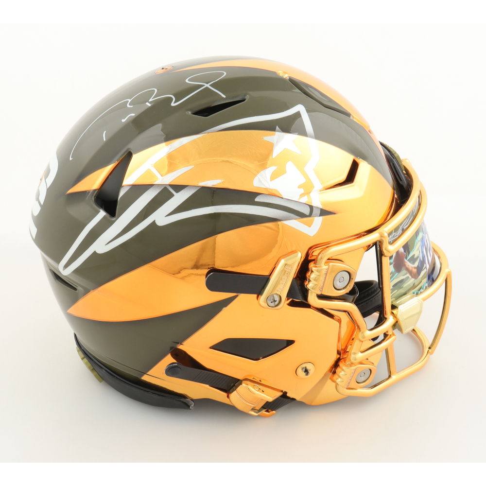 Tom Brady Signed Patriots Full-Size Authentic On-Field Custom Ripped ...