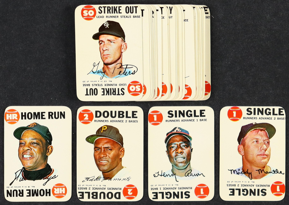 1968 Topps Game Complete Set of (33) Baseball Cards with Hank Aaron #4 ...