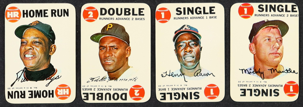 1968 Topps Game Complete Set of (33) Baseball Cards with Hank Aaron #4 ...
