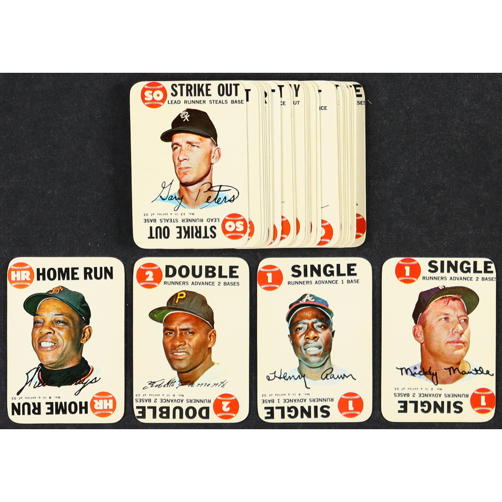 1968 Topps Game Complete Set of (33) Baseball Cards with Hank Aaron #4 ...