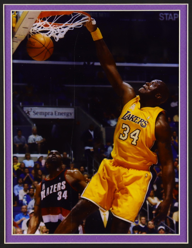 Shaquille O'Neil Signed Custom Framed Jersey Display With 2000 NBA ...