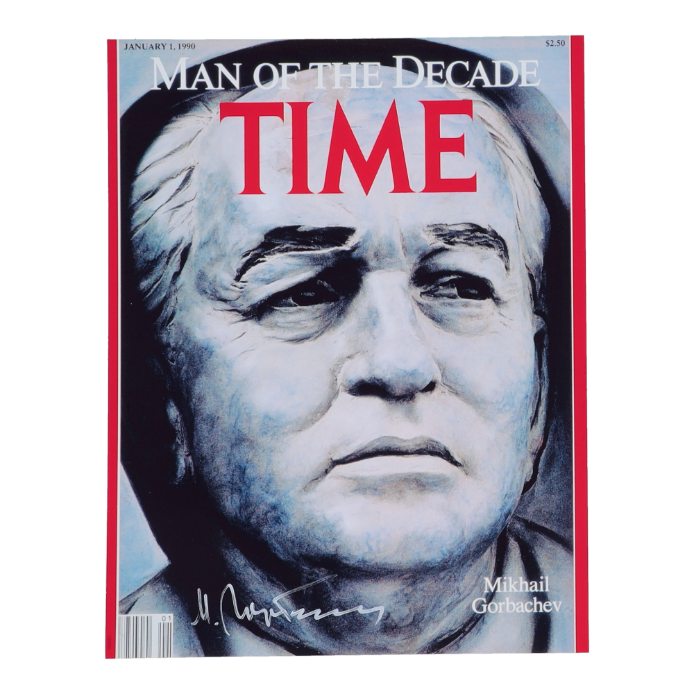Mikhail Gorbachev Signed 8x10 Magazine Cover Photo on Cardboard (JSA ...