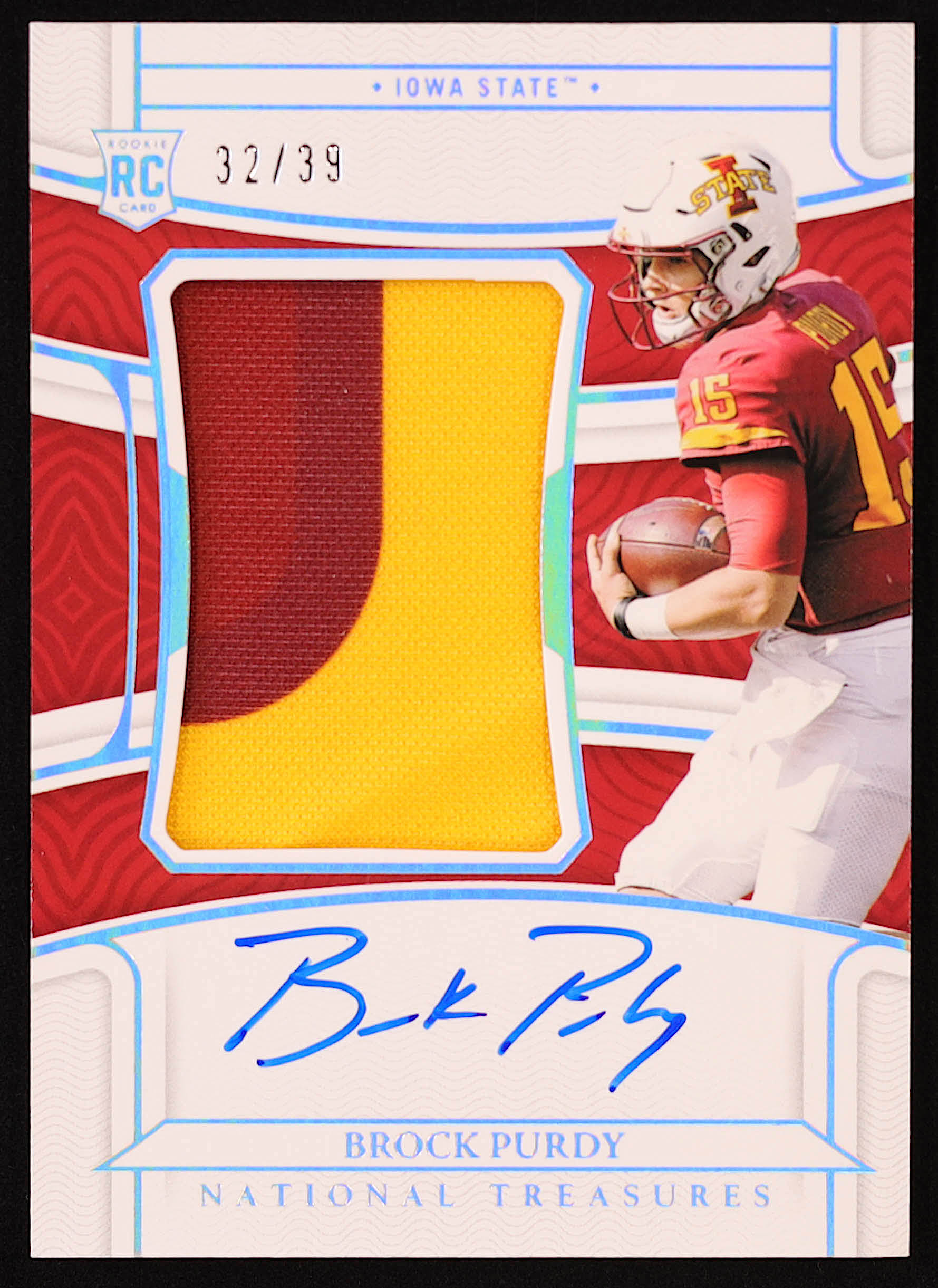Brock Purdy 2022 Panini National Treasures Collegiate Silver Jersey ...