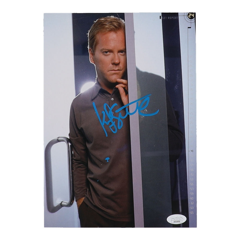Kiefer Sutherland Signed "24" 8x10 Magazine Cut on Cardboard (JSA ...