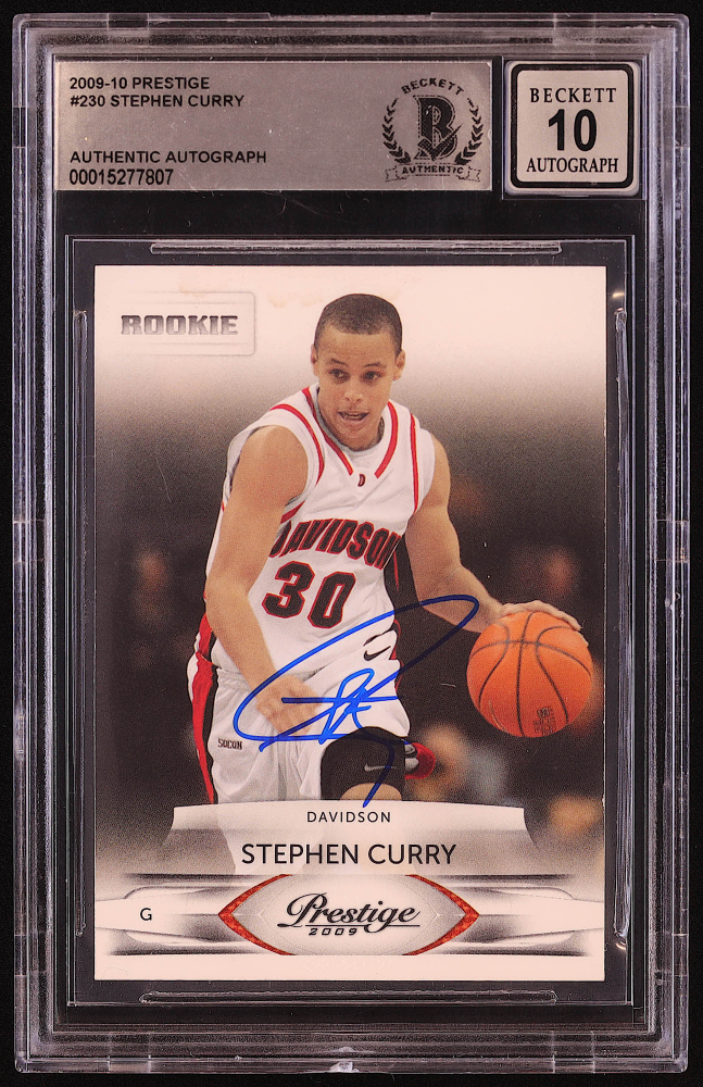 Stephen Curry Signed 2009-10 Prestige #230 RC (BGS | Autograph Graded ...