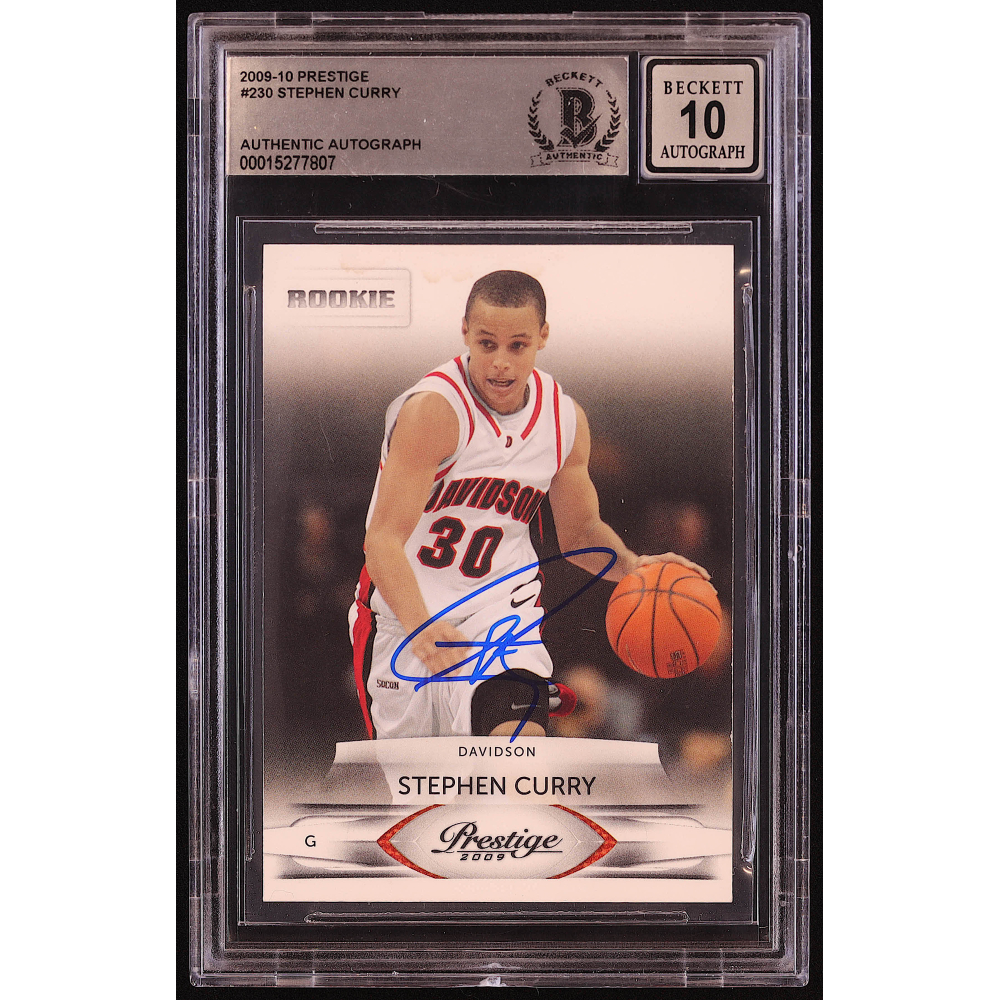 Stephen Curry Signed 2009-10 Prestige #230 RC (BGS | Autograph Graded ...