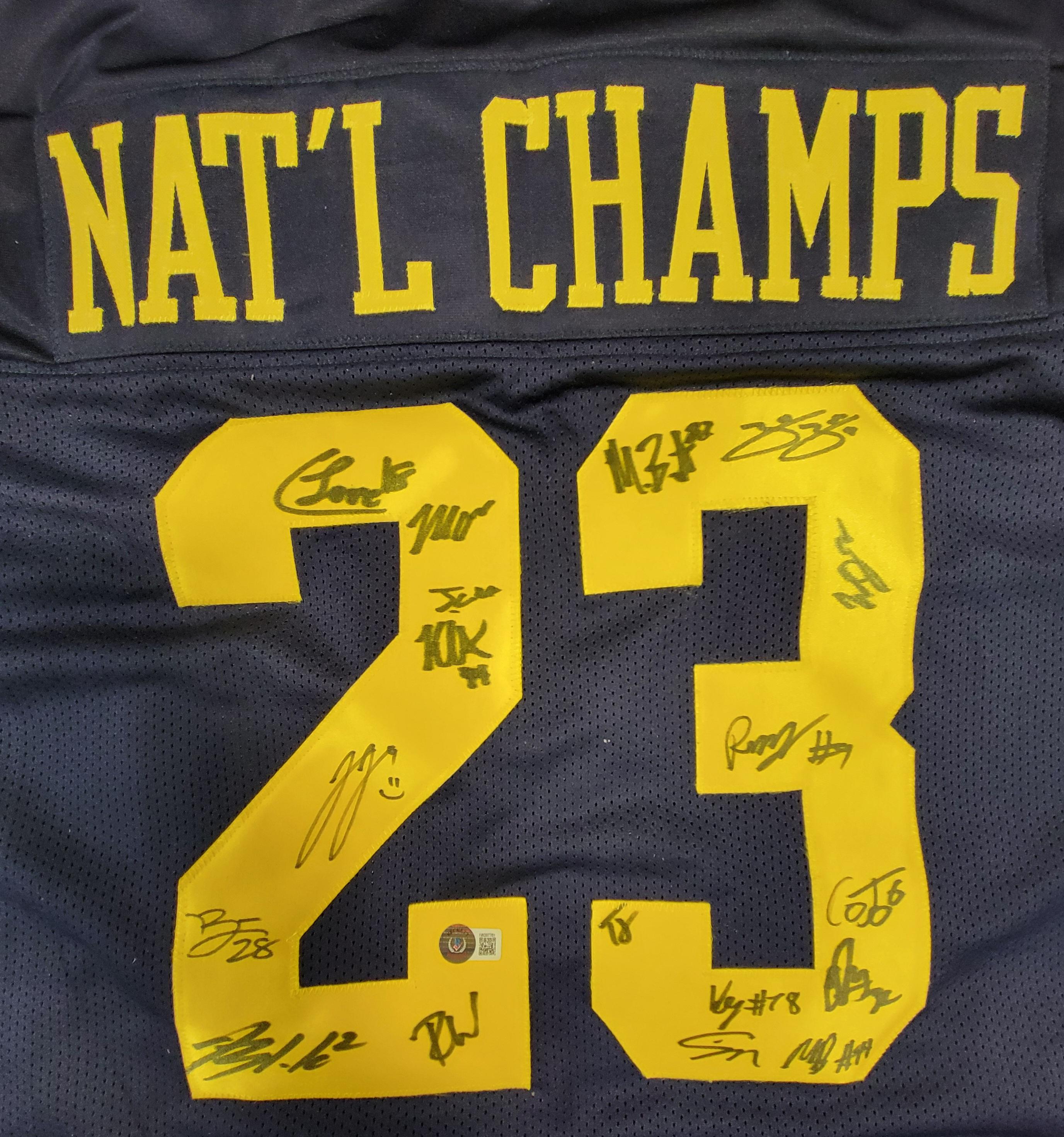 Team-Signed 2023 National Championship Jersey with (18) Signatures ...