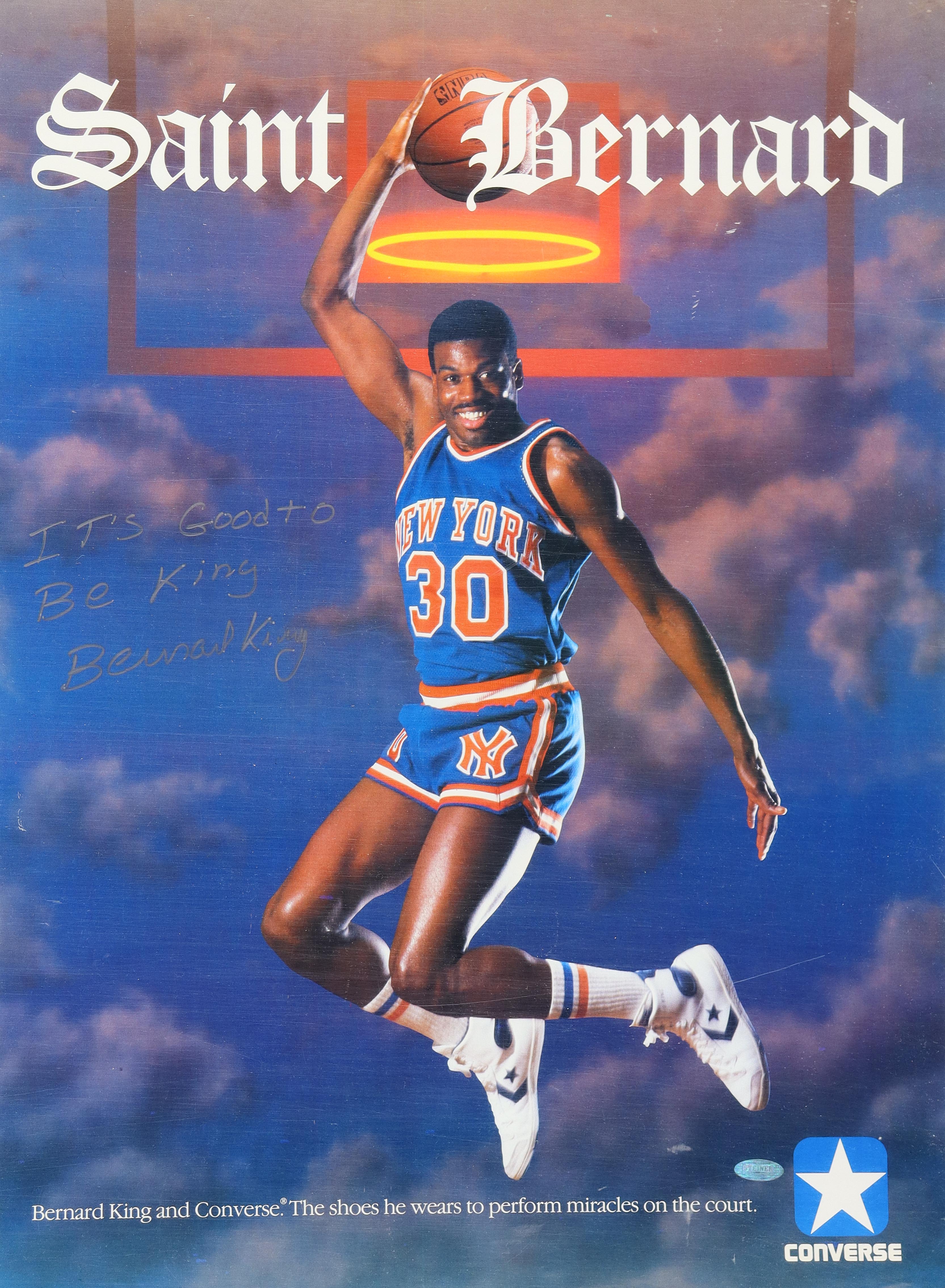 Bernard King Signed Nets 11x17 Poster Inscribed "It's Good To Be King" (Steiner) | Pristine Auction