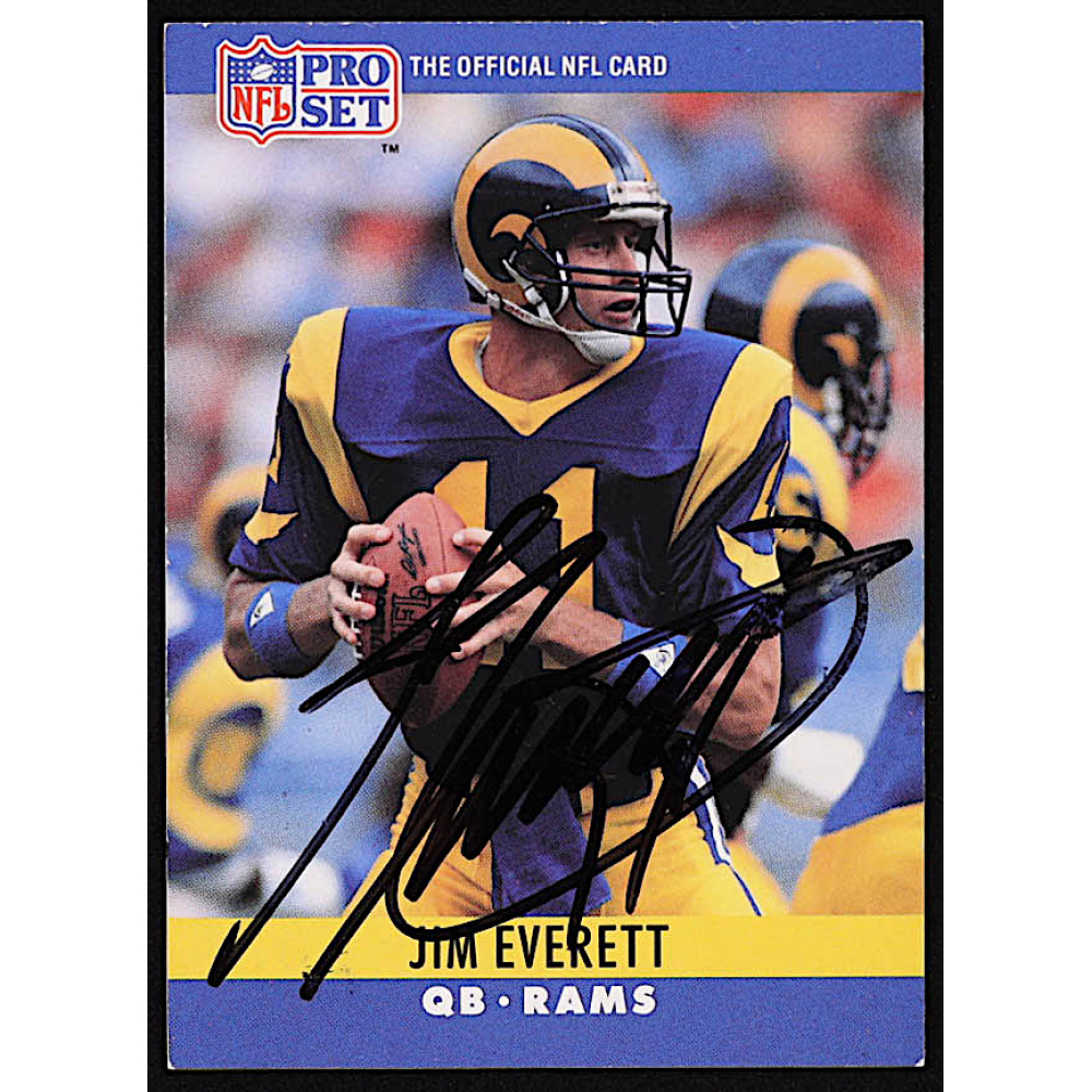 Jim Everett Signed 1990 Pro Set #165 (Beckett) | Pristine Auction